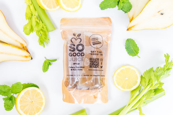 Celery, Pear & Mint 30 Shots | So Good Juice